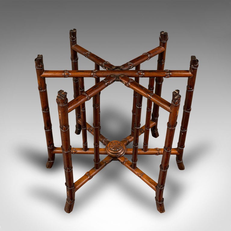 Antique Carved Campaign Table, Anglo Indian, Folding, Colonial ...