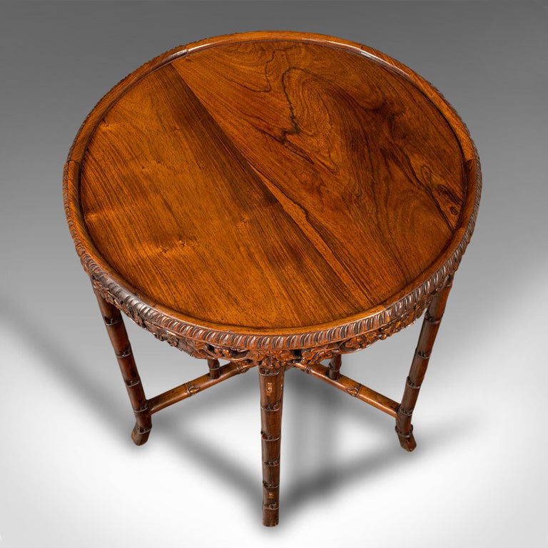 Antique Carved Campaign Table, Anglo Indian, Folding, Colonial ...