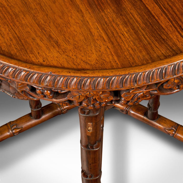 Antique Carved Campaign Table, Anglo Indian, Folding, Colonial ...