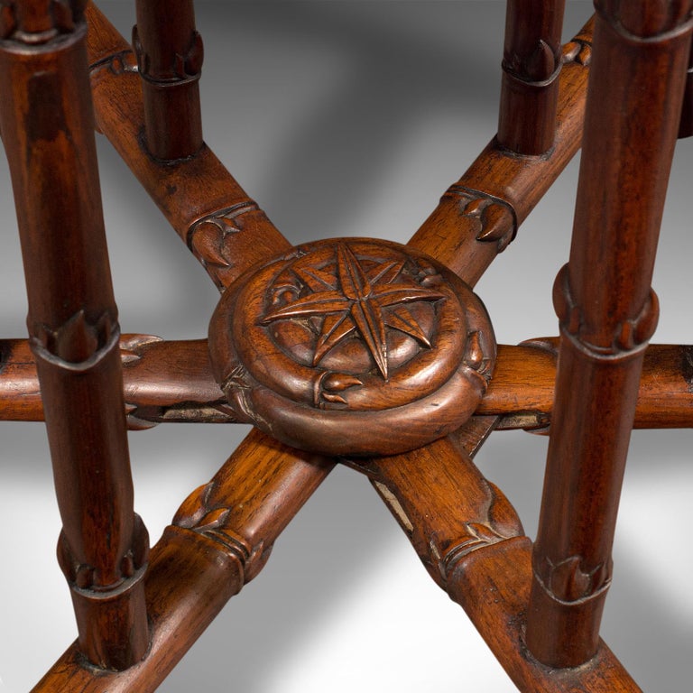 Antique Carved Campaign Table, Anglo Indian, Folding, Colonial ...