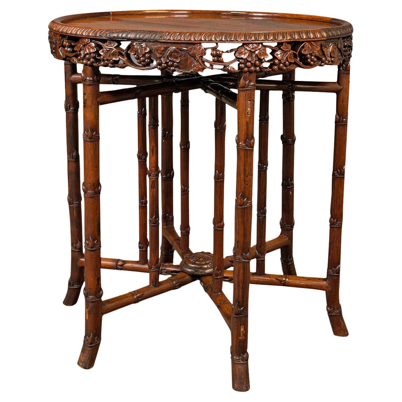 Antique Carved Campaign Table, Anglo Indian, Folding, Colonial ...