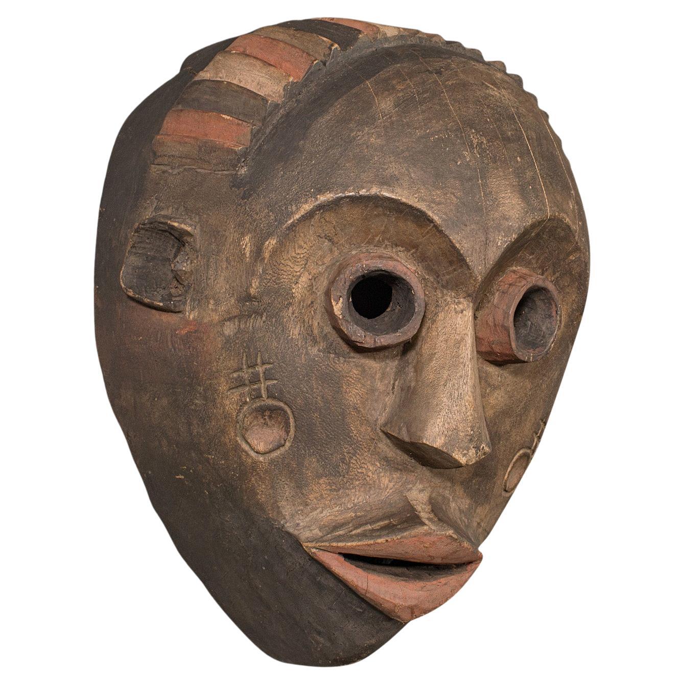Vintage Carved Wood Tribal Cow Mask at 1stDibs