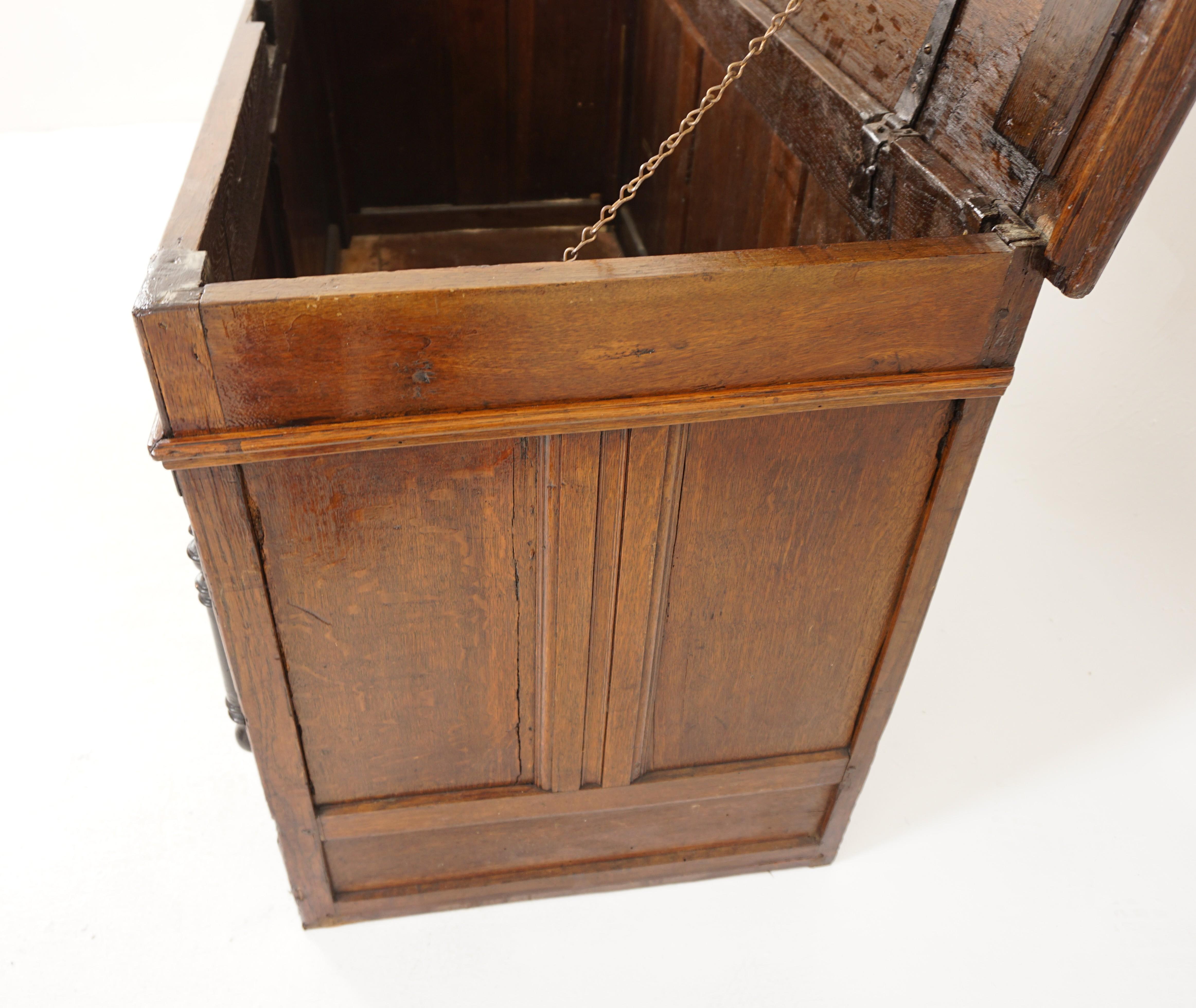 Antique Carved Oak Dutch Trunk, Dowry/Blanket Box, Coffer, Holland 1790 ...