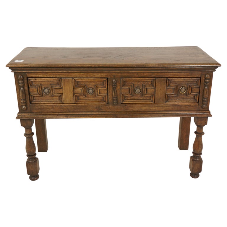 Antique Carved Oak Sideboard, Server, Hall and Sofa Table, Scotland ...