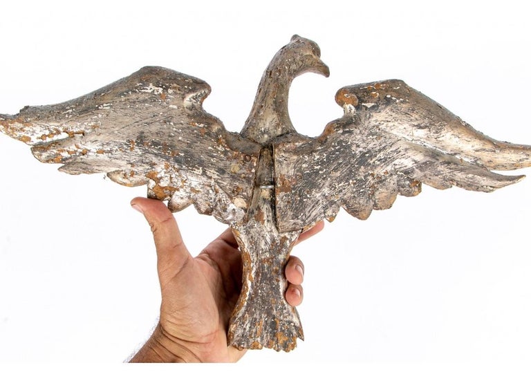 Antique Carved Silver Gilt Eagle For Sale at 1stDibs