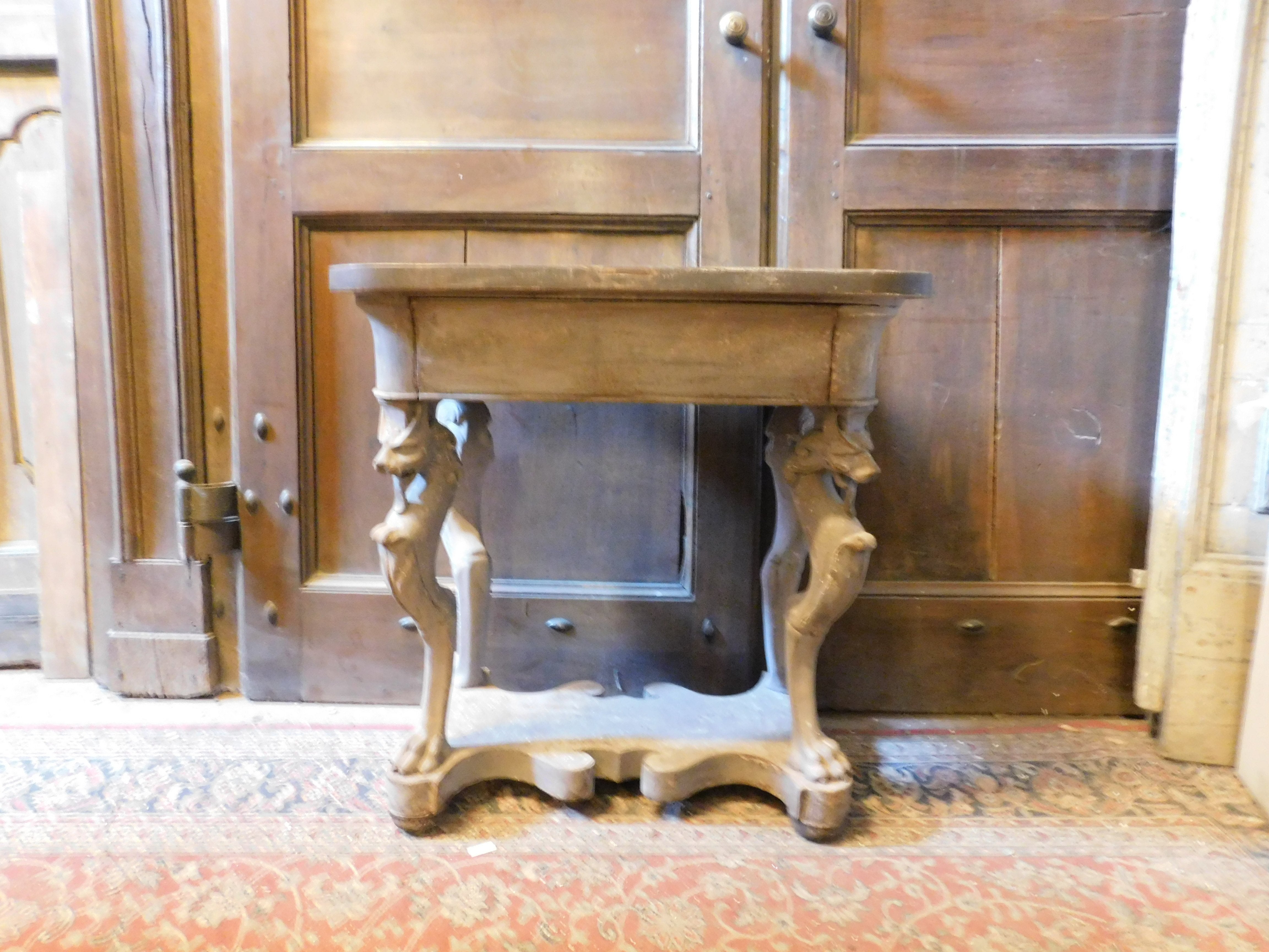 antique carved table with drawer, 1900s, Italy For Sale at 1stDibs