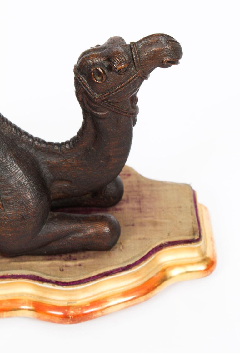 Antique Carved Wood Camel Stand Sculpture, 19th Century at 1stDibs