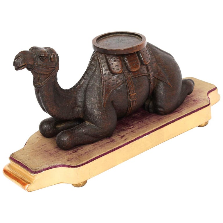 Antique Carved Wood Camel Stand Sculpture, 19th Century at 1stDibs