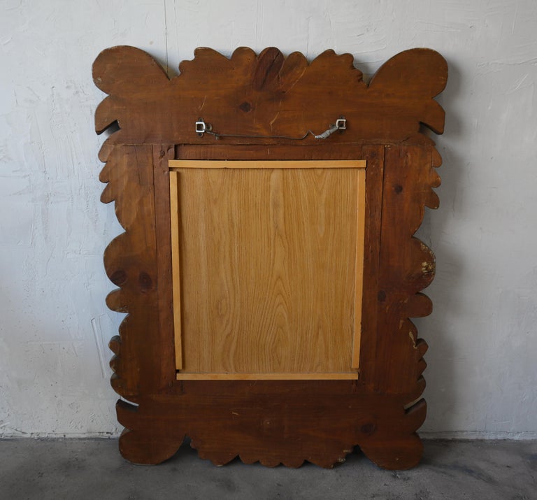 Antique Carved Wood Filigree Wall Mirror For Sale at 1stDibs | carved ...