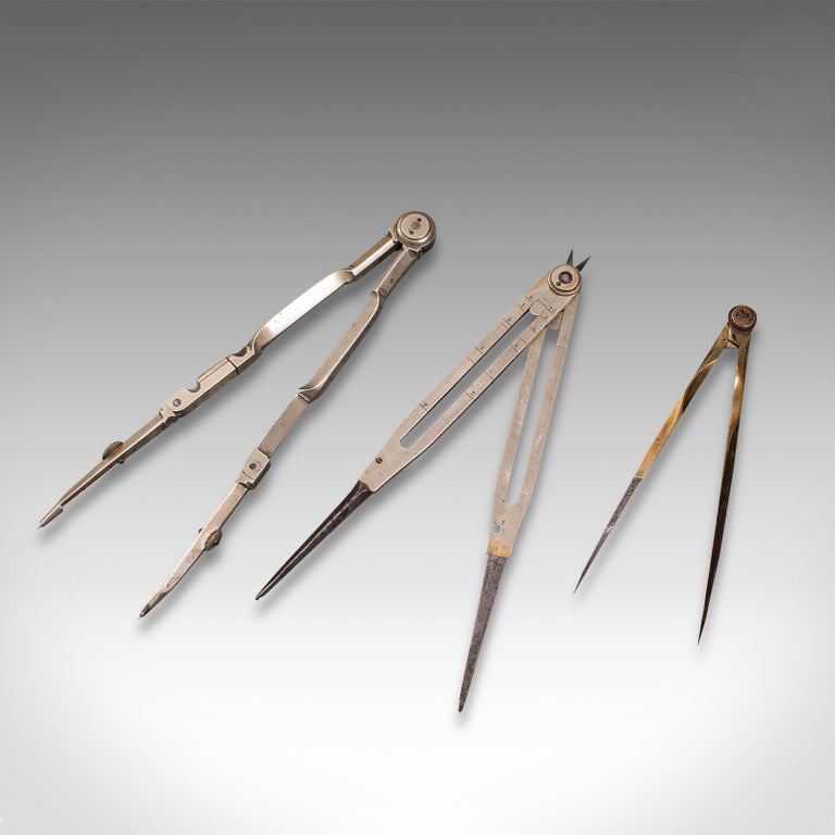 Antique Cased Draughtsman's Set, English, Architect's Drawing Tools ...