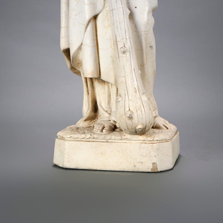 Antique Cast Hard Stone Reliquary Figure, Statue of Saint Jude, 19th C ...