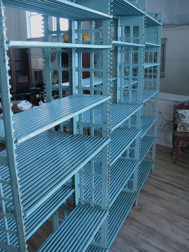 Antique Cast Iron Archival Library Bookcase by Snead at 1stDibs