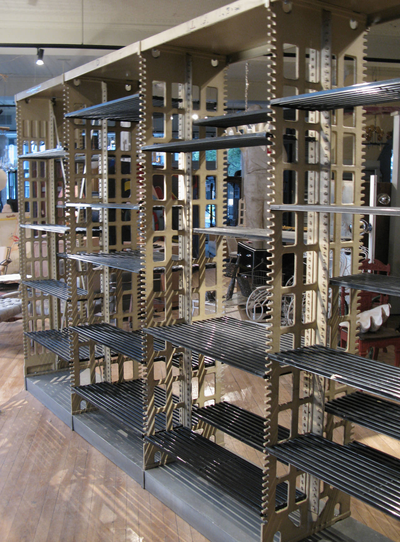 Antique Cast Iron Archival Library Bookcase by Snead at 1stDibs | cast ...