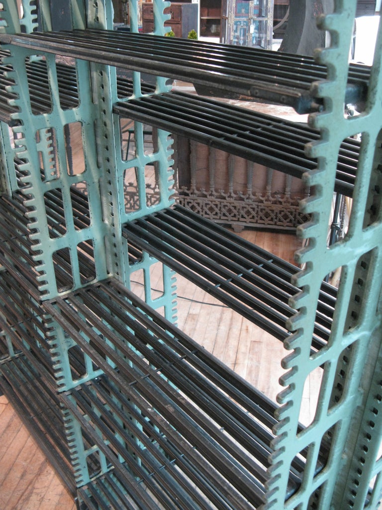 Antique Cast Iron Archival Library Bookcase by Snead at 1stDibs