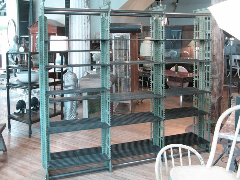 Antique Cast Iron Archival Library Bookcase by Snead at 1stDibs