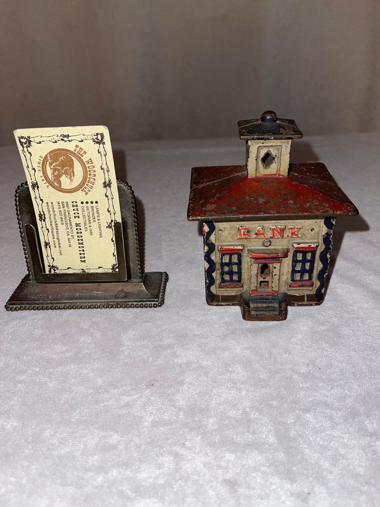 Antique Cast Iron Bank, Which is a Bank Building, ca. 1900 For Sale at ...