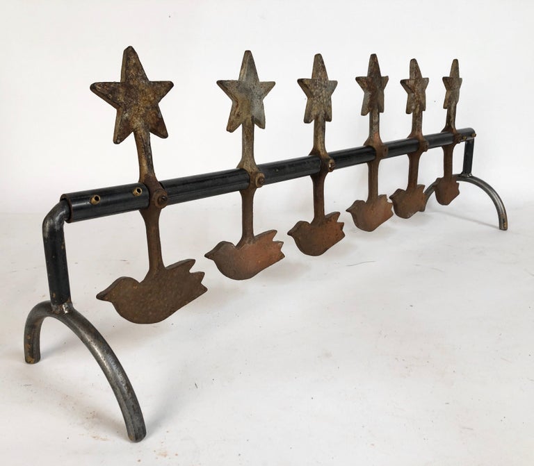 Antique Cast Iron Birds and Stars Spinning Shooting Gallery Target ...