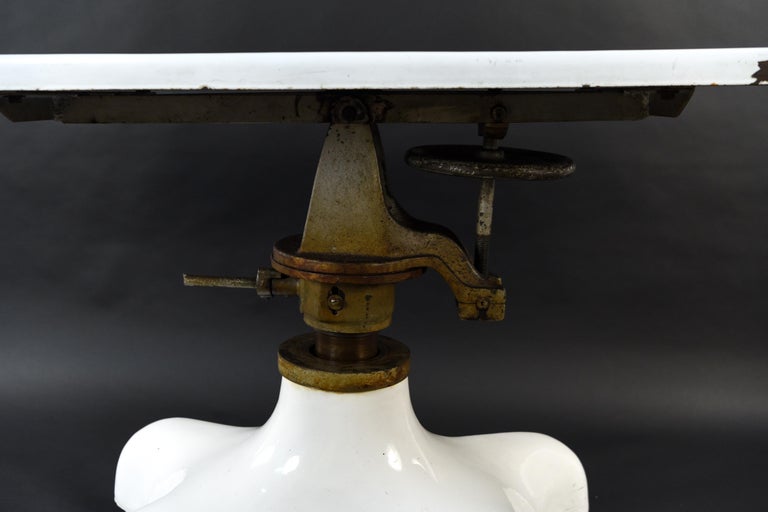 Antique Cast Iron Enamel Embalming Table For Sale at 1stDibs | antique ...