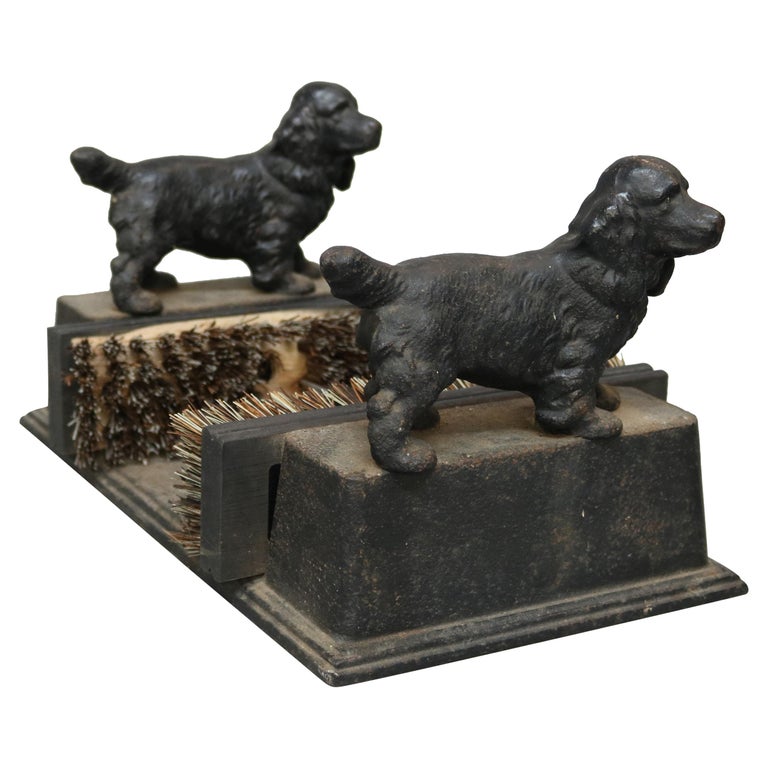 Antique Cast Iron Figural Dog Boot Scraper with Spaniels, circa 1890 at ...