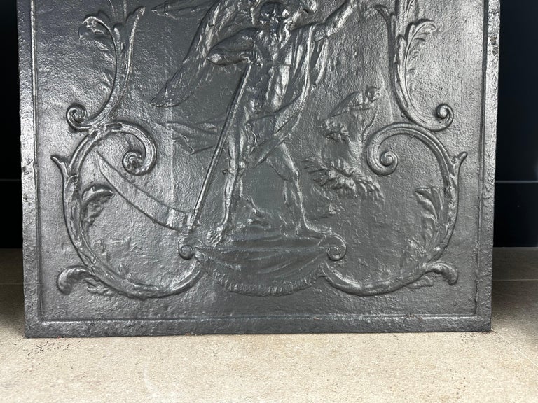Antique Cast Iron Fireback For Sale at 1stDibs