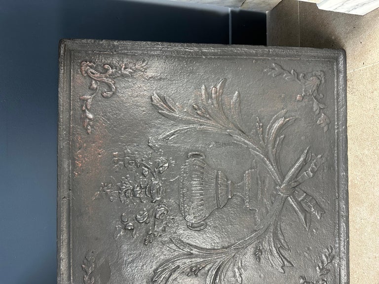 Antique Cast Iron Fireback For Sale at 1stDibs