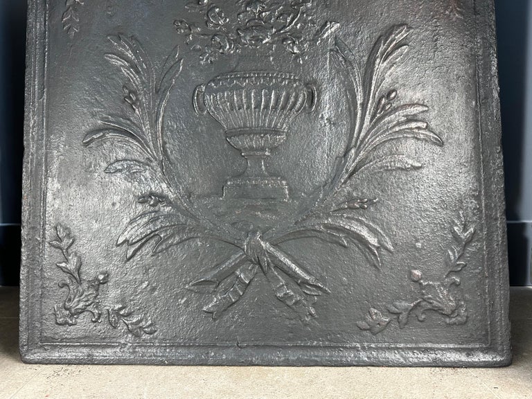 Antique Cast Iron Fireback For Sale at 1stDibs