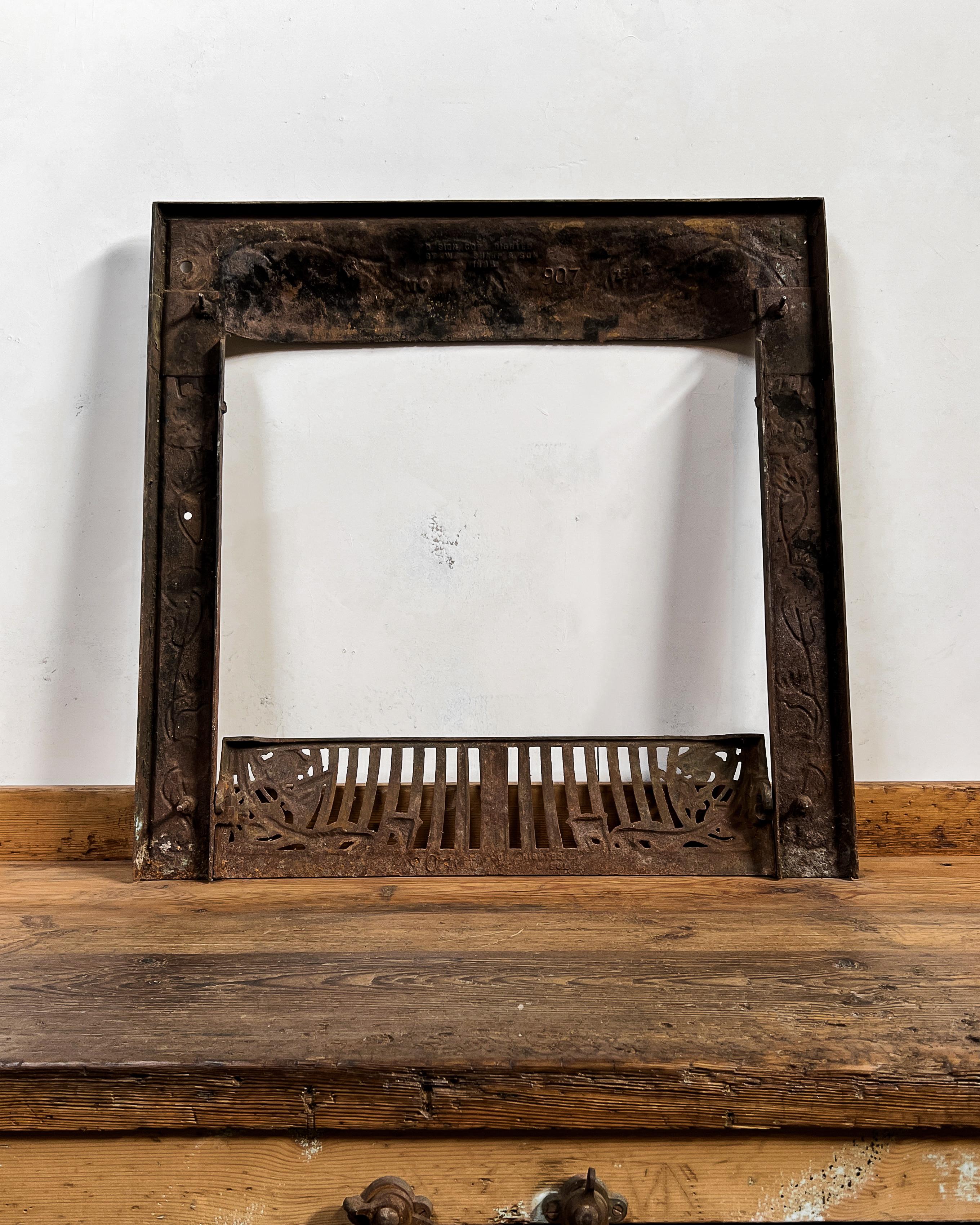 Antique Cast Iron Fireback For Sale at 1stDibs