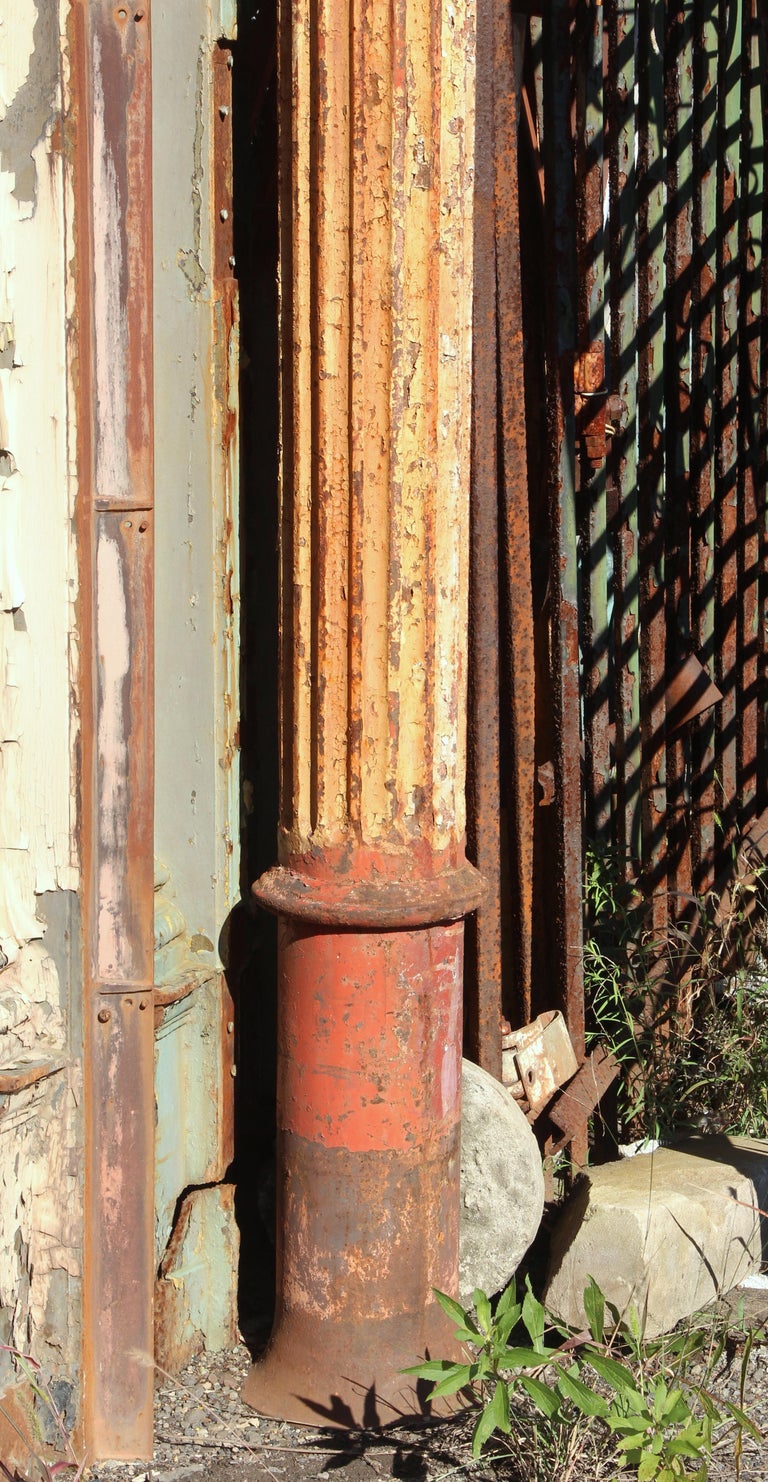 Antique Cast Iron Fluted Structural Column Hollow Core For Sale at 1stDibs