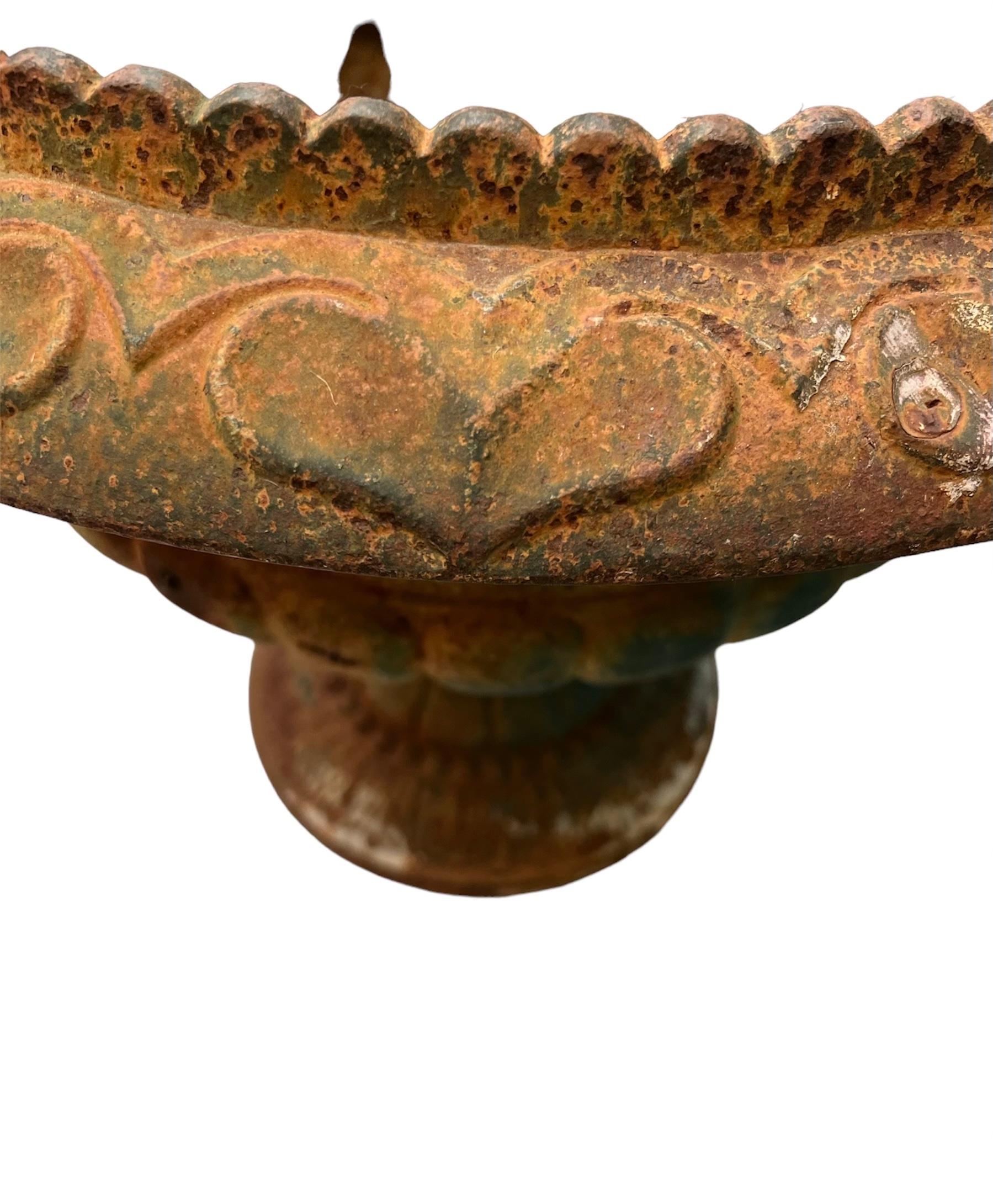 Antique Cast Iron Garden Urn Planter For Sale at 1stDibs