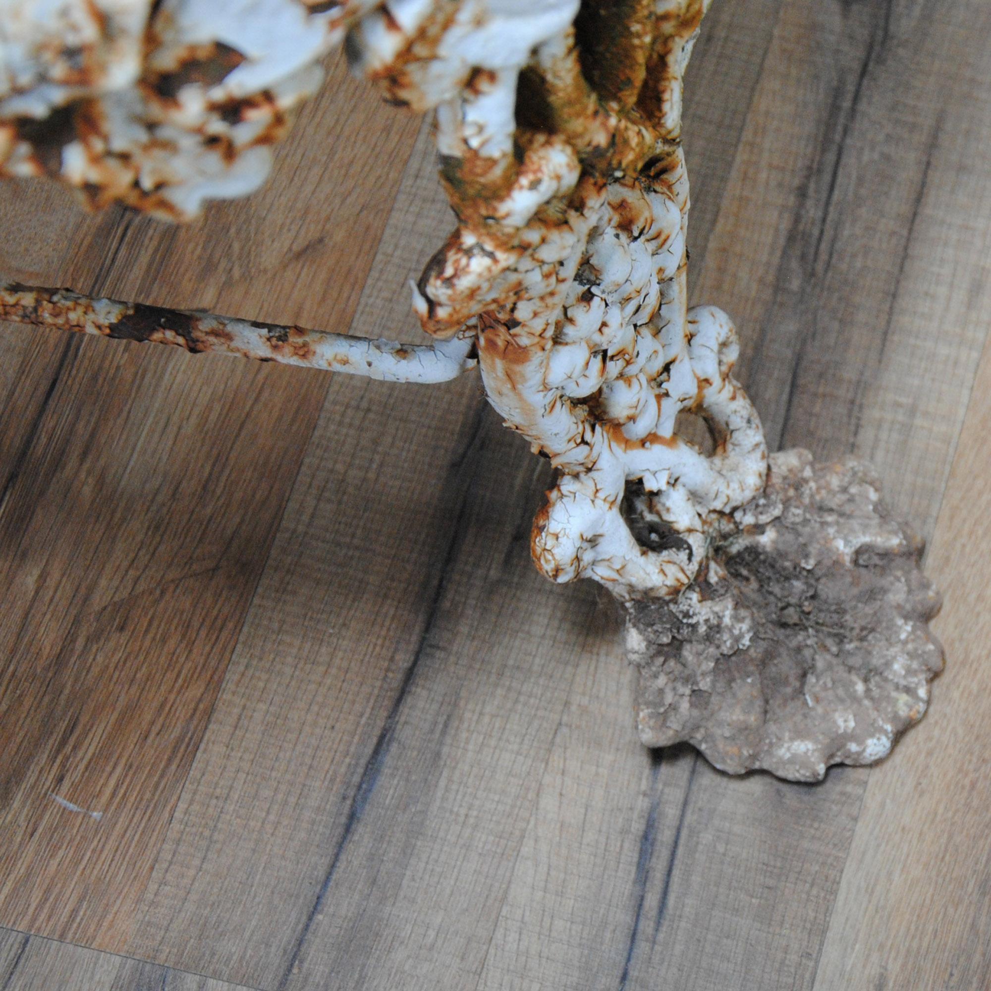 Antique Cast Iron Grape Vine Bench For Sale at 1stDibs