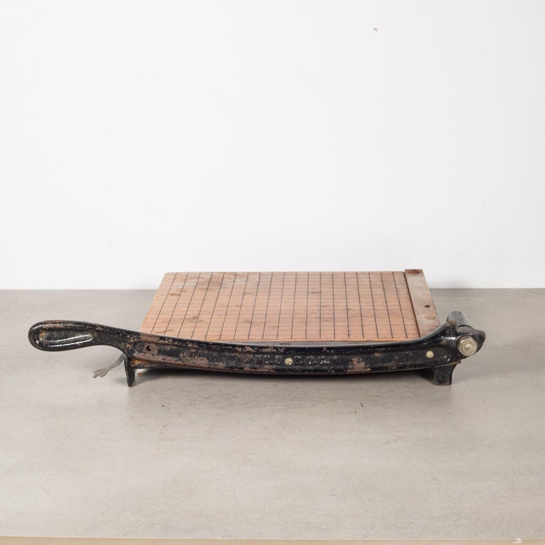 Antique Cast Iron Guillotine Paper Cutter, circa 1940 For Sale at ...