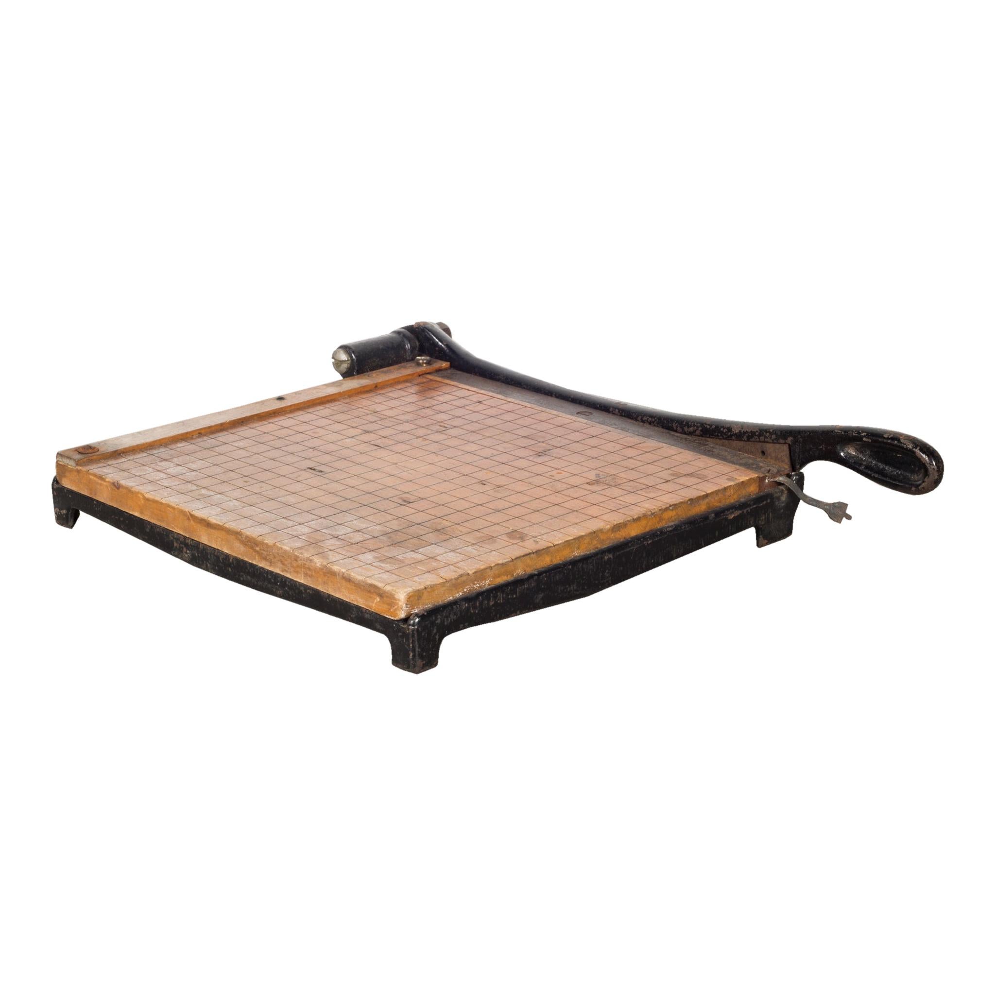 Antique Cast Iron Guillotine Paper Cutter, circa 1940 For Sale at ...