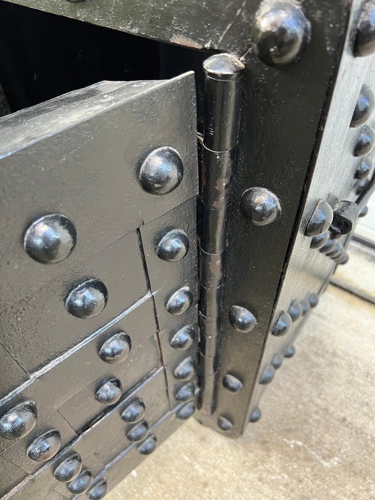 Antique Cast Iron Hobnail Safe For Sale at 1stDibs