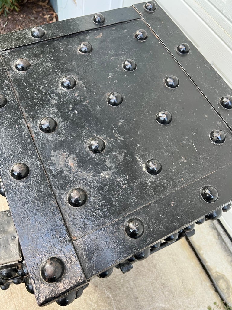 Antique Cast Iron Hobnail Safe For Sale at 1stDibs