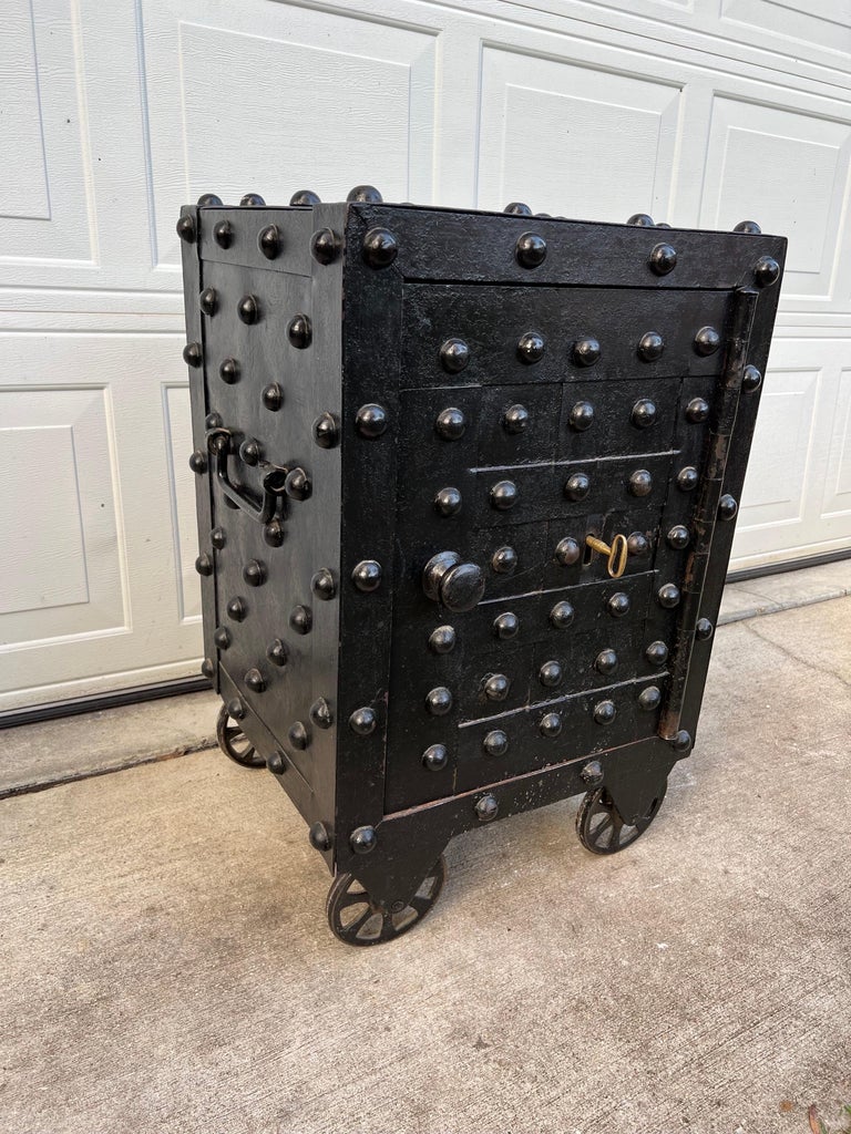 Antique Cast Iron Hobnail Safe at 1stDibs