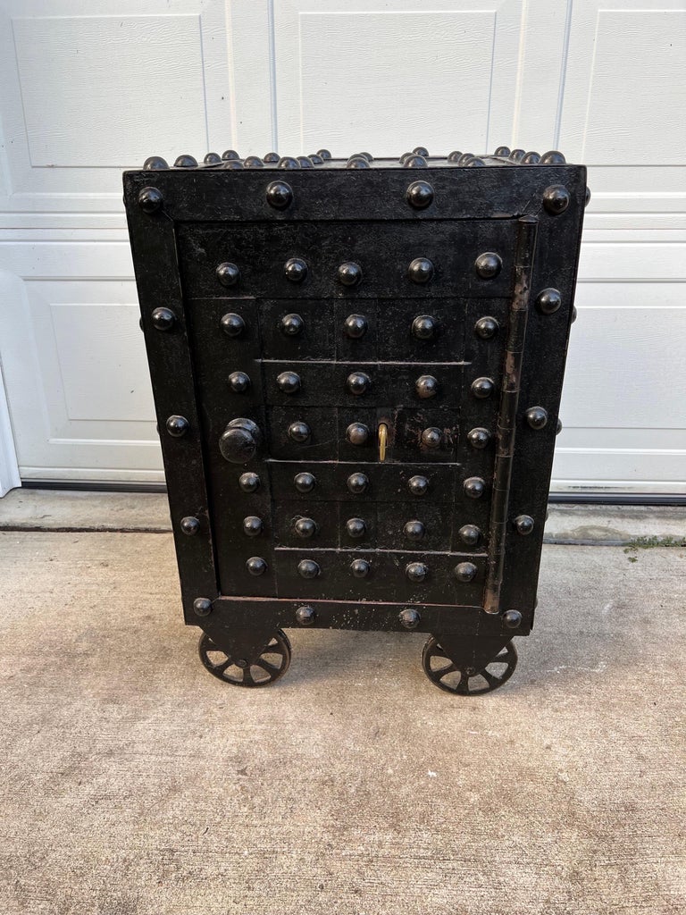 Antique Cast Iron Hobnail Safe at 1stDibs
