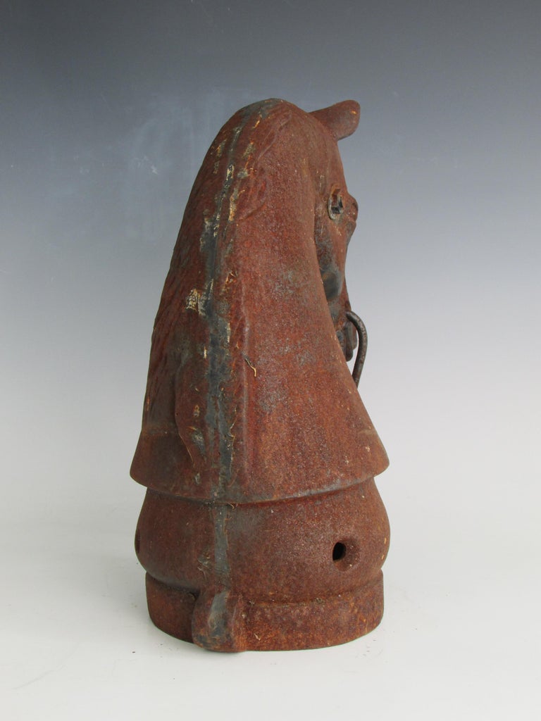 Antique Cast Iron Horse Head Hitching Post at 1stDibs