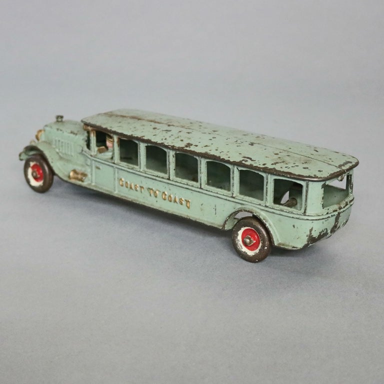 Antique Cast Iron Hubley Coast-to-Coast Toy Passenger Bus, circa 1930 ...