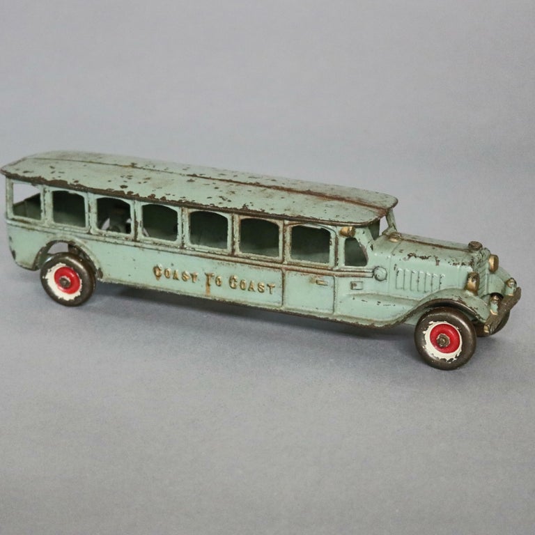 Antique Cast Iron Hubley Coast-to-Coast Toy Passenger Bus, circa 1930 ...