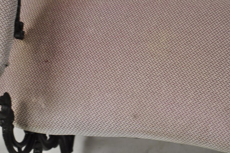 Antique Cast Iron Kidney Bean French Art Nouveau Victorian Vanity Bench ...