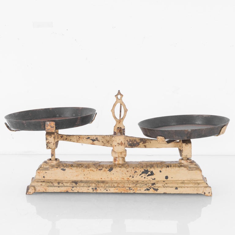 Antique Cast Iron Metal Balance Scale at 1stDibs