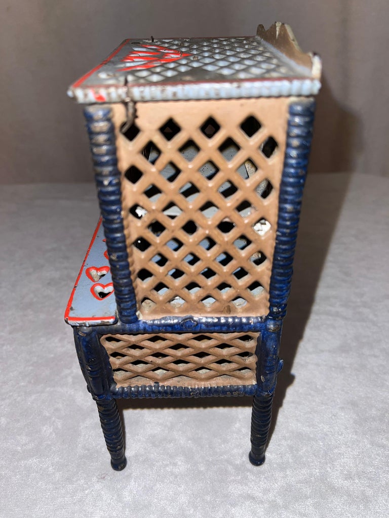 Antique Cast Iron Miniature Cabinet, ca. 1900 For Sale at 1stDibs