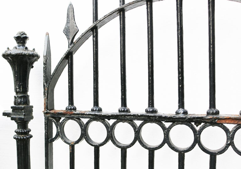 Antique Cast Iron Pedestrian Gate with Posts at 1stDibs