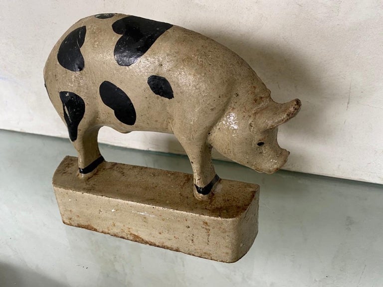 Antique Cast Iron Pig Door Stop at 1stDibs