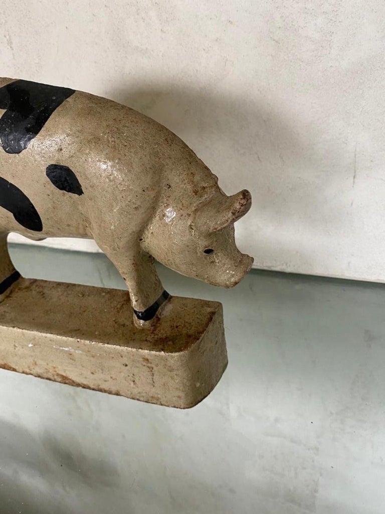 Antique Cast Iron Pig Door Stop at 1stDibs