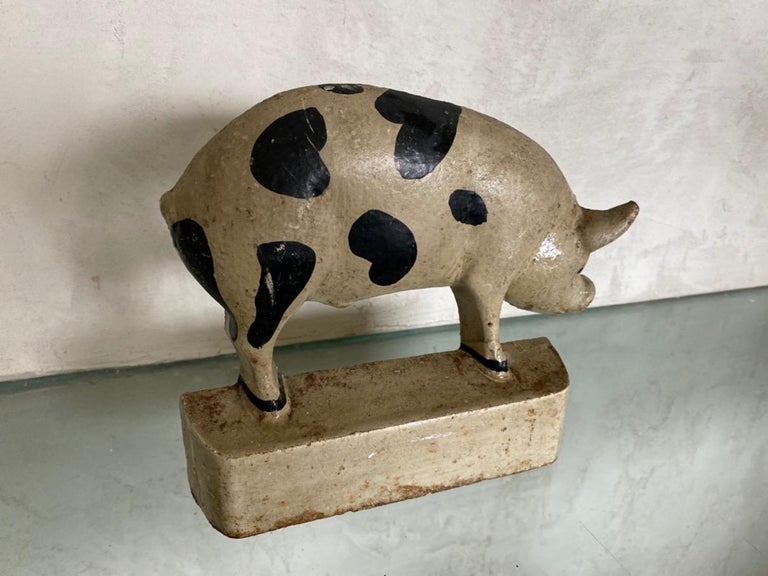 Antique Cast Iron Pig Door Stop at 1stDibs