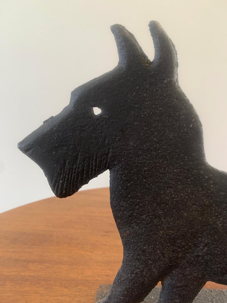 Antique Cast Iron Scottish Terrier Door Stop Boot Scrape, Circa 1920s ...