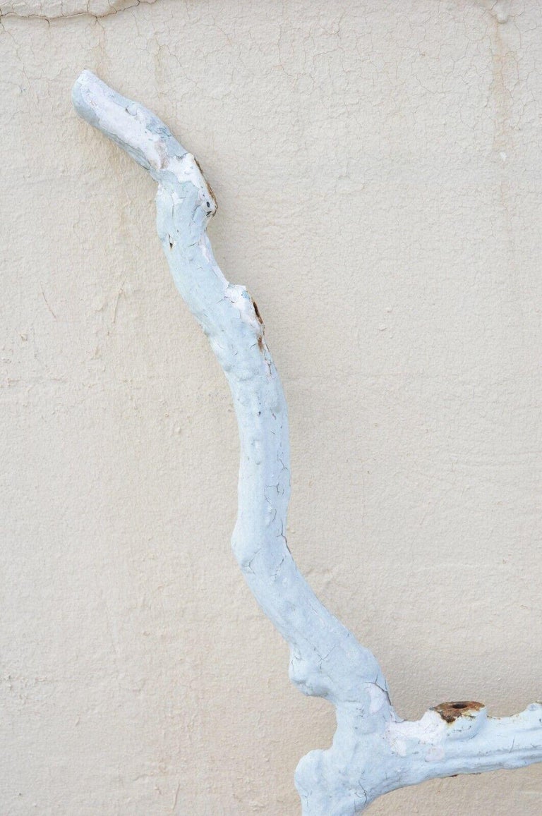 Antique Cast Iron Victorian Faux Bois Branch White Twig Garden Bench ...