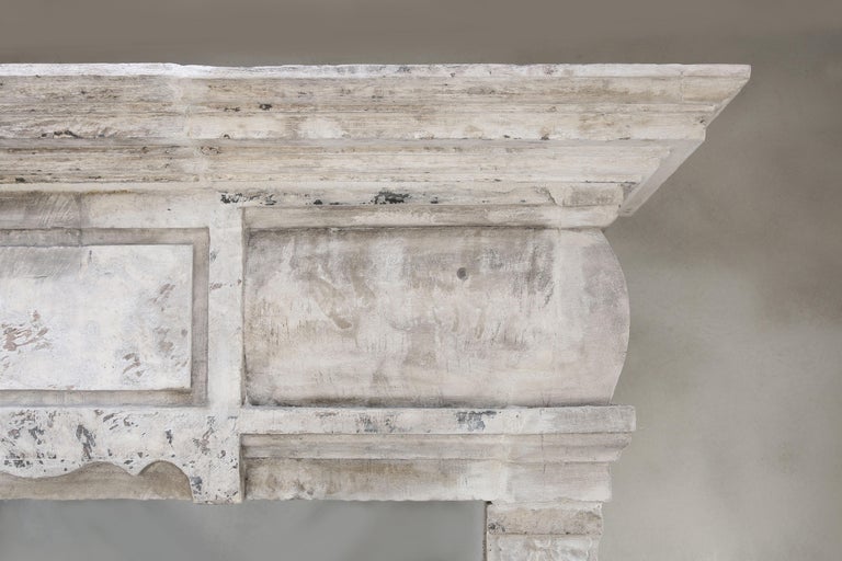 Antique Castle Fireplace of French Limestone, 18th Century, Louis XIII ...