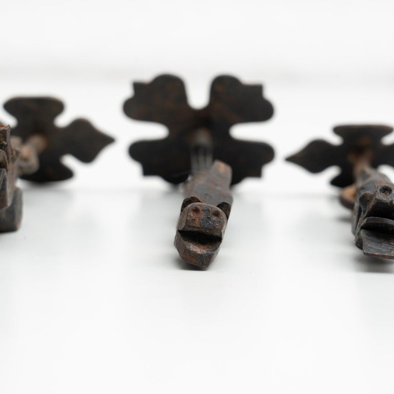 Antique Catalan Modernist Metal Handle, circa 1920 For Sale at 1stDibs